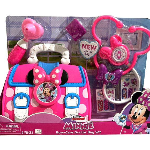 Just Play | Other | Disney Juniors Minnie Mouse Bowcare Doctor Bag Set ...